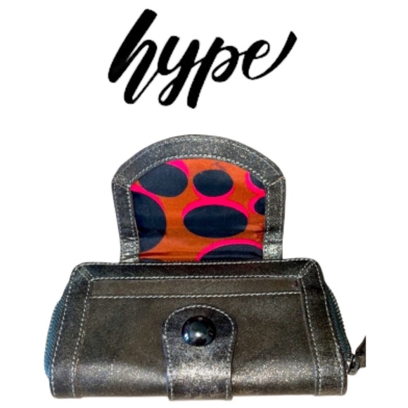 Hype | Bags | Hypemetallic Leather Wallet Nwot | Poshmark
